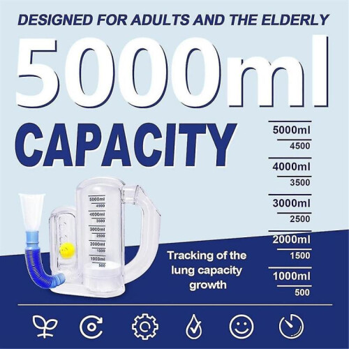 Breathing Exercise Device for Lungs,deep Breathing Trainer for Adults ...
