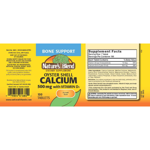 Oyster Shell Calcium with D3 100 Tabs on OnBuy