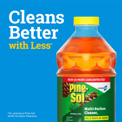 Pine-Sol Original Pine Multi-Surface Cleaner CloroxPro 2X Concentrated – 40 oz, dreper 99,9 % av ...