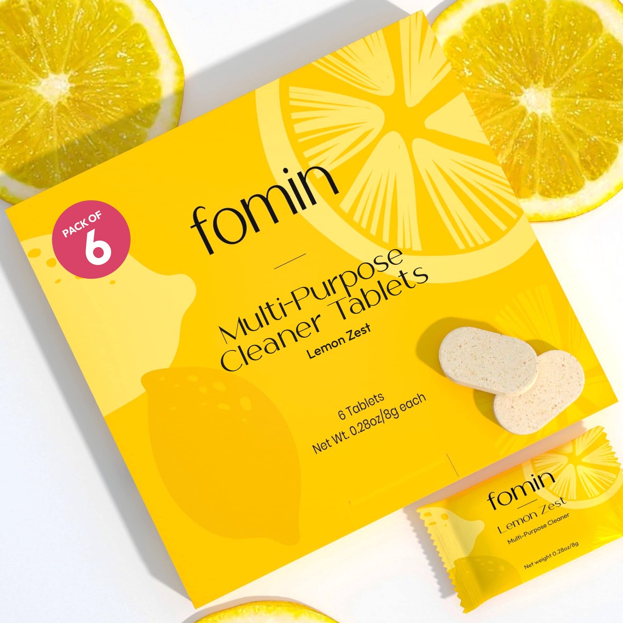 Comprim s de recharge Fomin Multi Surface Cleaner (6 pack) - Zest de citron - comprim s de ...