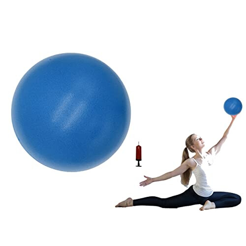 CIZEBO Small Exercise Ball for Between Knees 6 inch Pilates Ball with ...