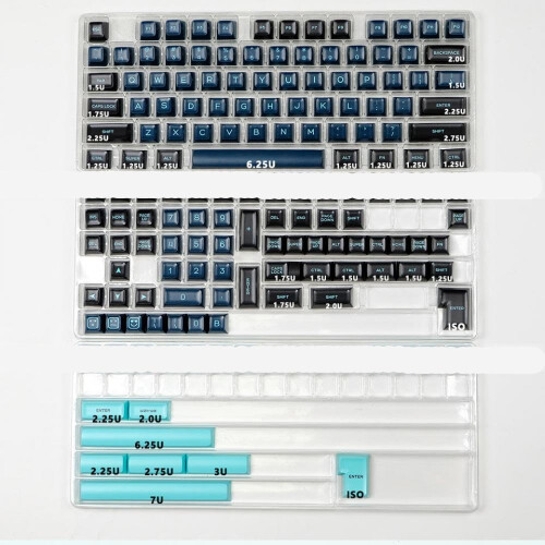 KBDiy SA Profile Keycap Set PBT Double Shot ISO Enter 7U Spacebar ...
