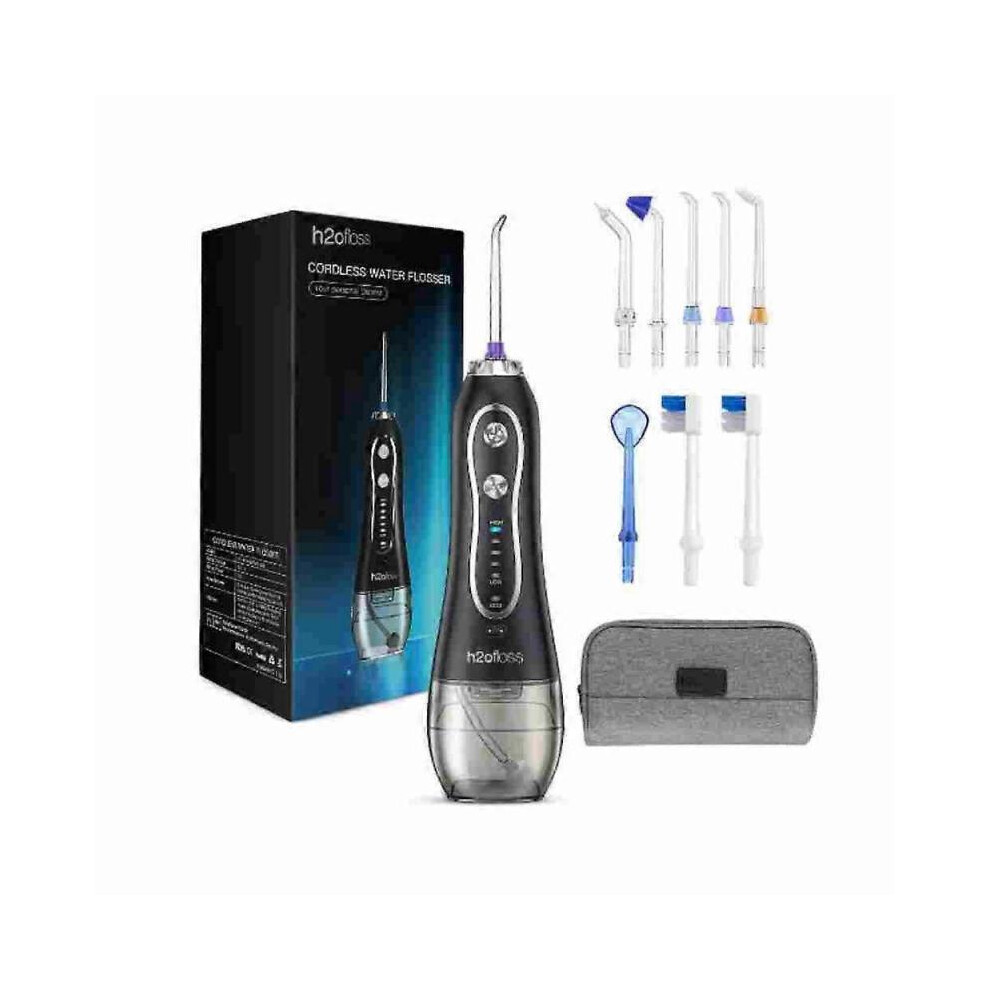 H2ofloss hf-6 dental cordless oral 5 nozzle tips irrigator portable electric water flosser ...