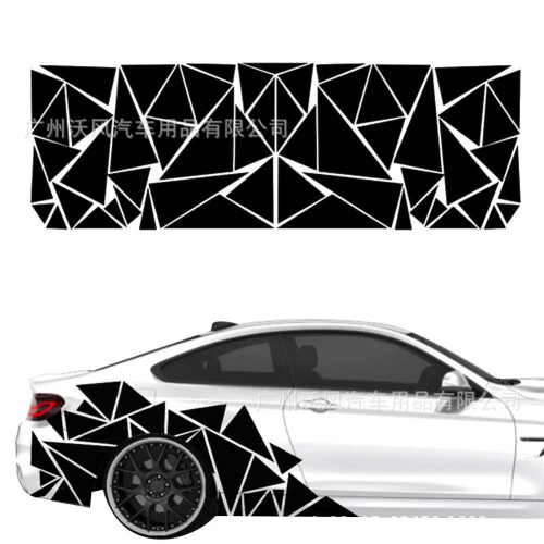 (,blue) Triangular car stickers, car body waistline decoration ...