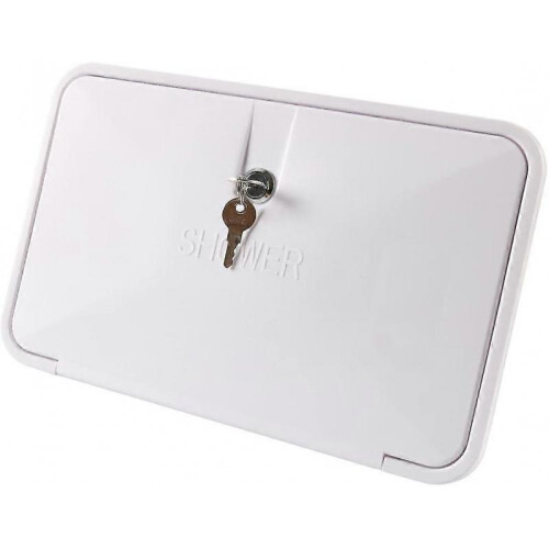 Marine RV Exterior Shower Box with Quick Sprayer, Hose Faucet, and Hose ...