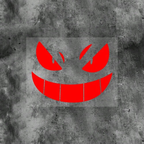(Funny Smiley Face [Red] 12x9CM) Halloween devil smiley face car ...