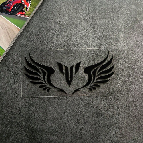(Yamaha MT Series Logo Wings Black [15cm x 7.2cm]) Yamaha YAMAHA MT ...