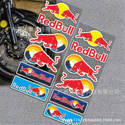 (Red Bull Sticker #1 (2 pieces)) PCS Red Bull motorcycle sticker logo ...