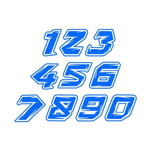 (Number A blue 20 cm high single number) Digital car stickers modified ...