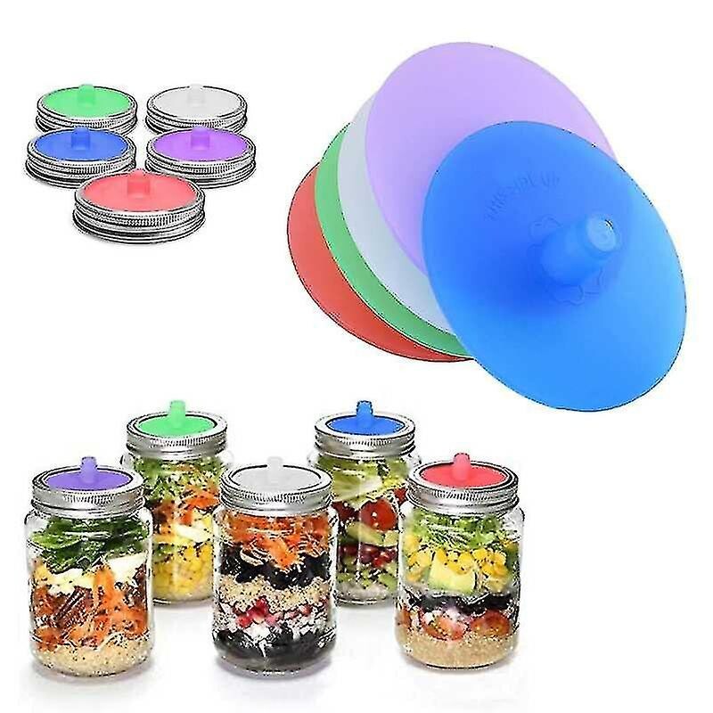 5pcs Mason Fermenter Cap Pickle Waterless Airlock Fermentation Lids ...
