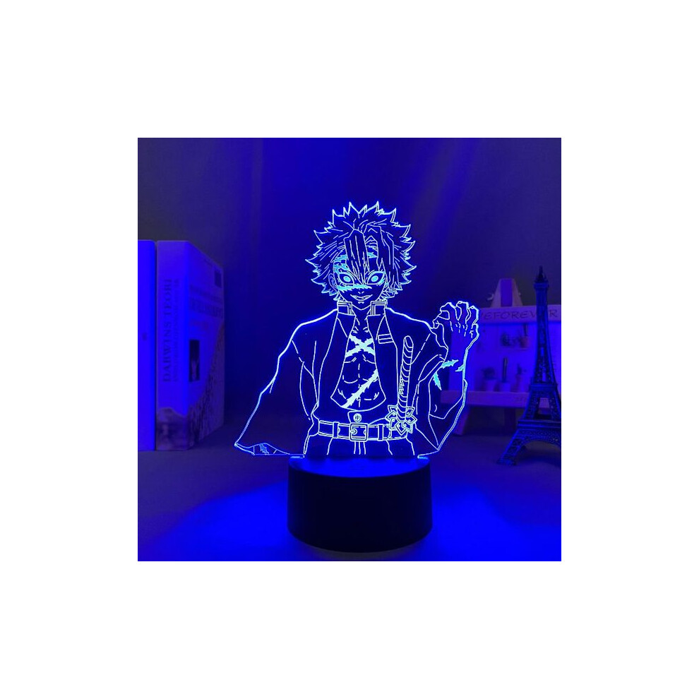 Lámpara LED de Anime Kimetsu No Yaiba Kokushibo para decoración de ...