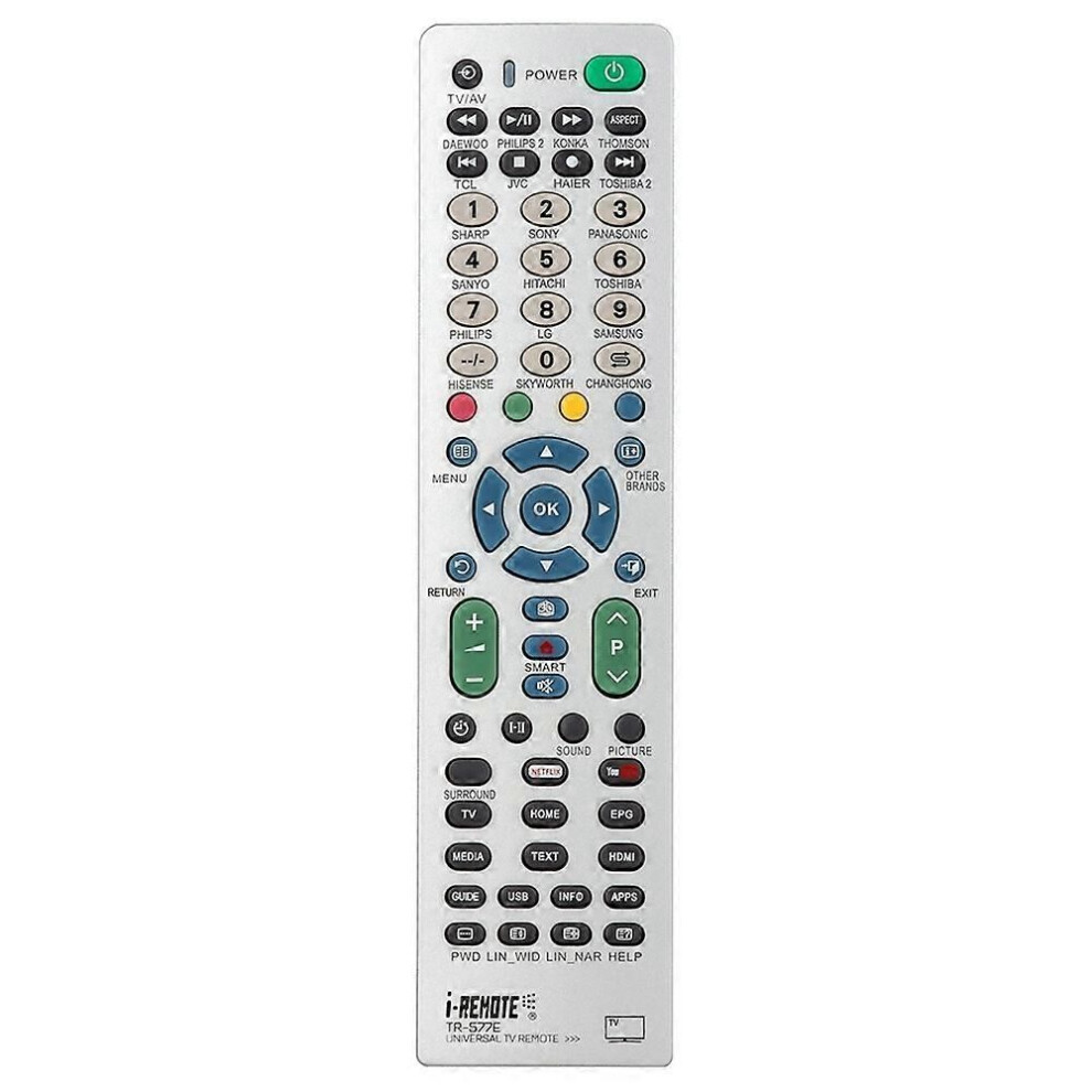 Control remoto universal para TV I-REMOTE TR577E, repuesto de plástico ...