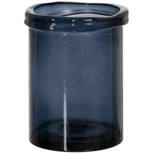 Recycled Glass Blue Vase 15x15x20cm on OnBuy