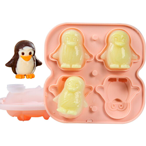 Penguin Ice Cube Mould,Make 4 Cute Penguin Ice Balls for Drinks ...