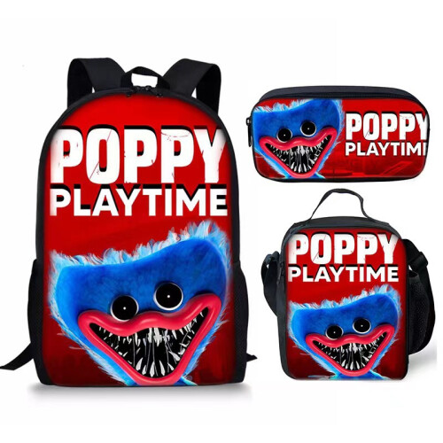 (Style 33, shoulder bag) Poppy's Playtime Anime Backpack Three-Piece ...