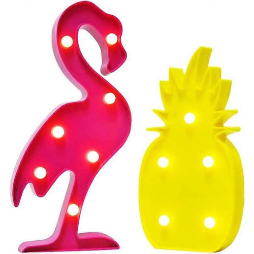 Luau Party Decorations Flamingos Pineapple Lights Tropical Hawaiian ...