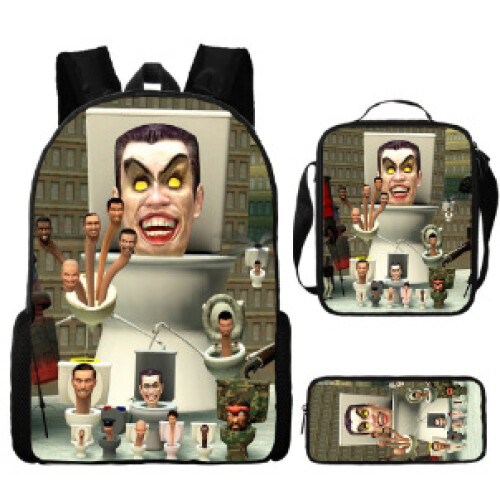 (73, Backpack) skibidi toilet toilet man spoof school bag medium ...