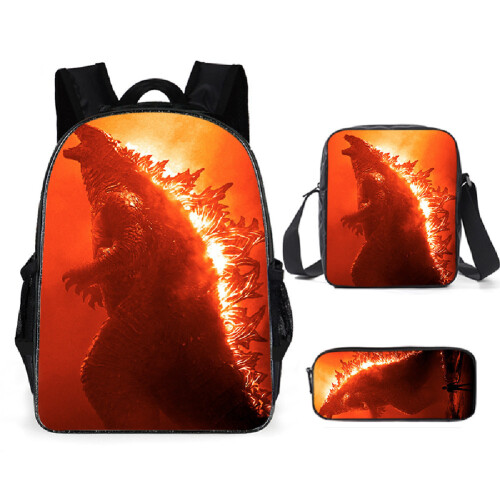 (6 styles, pencil case) Godzilla Backpack School Bag Anime Cartoon ...