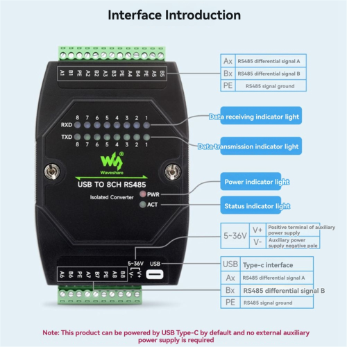 Industrial UART USB TO 8CH RS485 Isolated Converter on OnBuy
