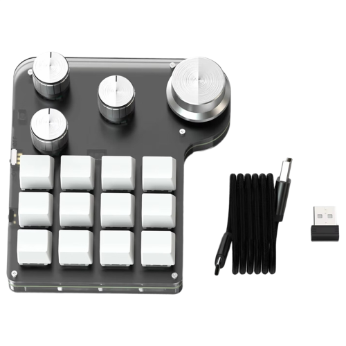 Mini USB Programming Custom Macro 4 Knobs RGB BT Mechanical Keyboar B ...