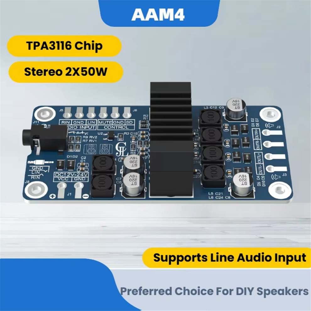 Placa amplificadora de áudio AAM4 Pure TPA3116 2x50W on OnBuy