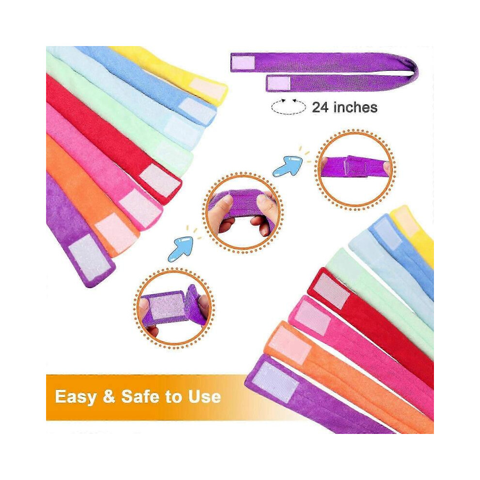 8 Pack Soft and Absorbent Terry Cloth Teething Chew Necklaces ...