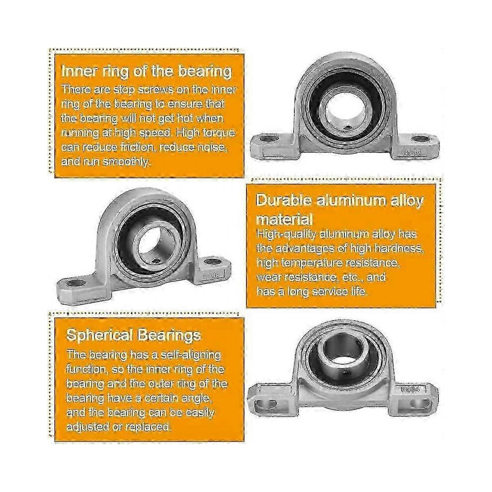 Pillow Block Bearings Zinc Alloy Housing Bearings Mounted Pillow Block ...