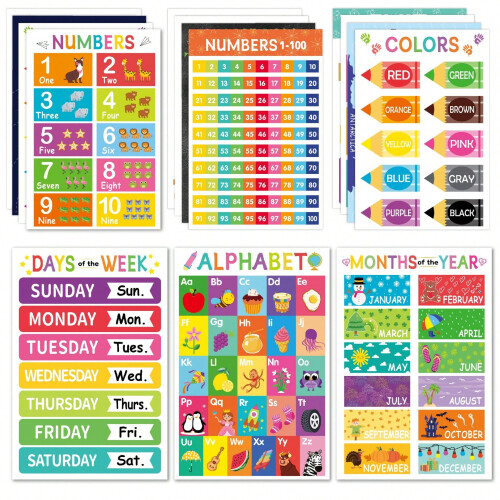 (28x42cm, ER02-Children's Early Education Posters 18 pieces/set) New ...
