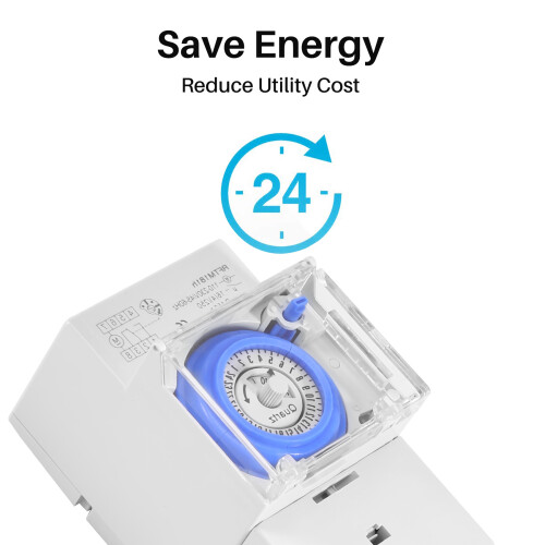 Relay Electrical Programmable Timer 24 hour Din Rail Timer Switch on OnBuy