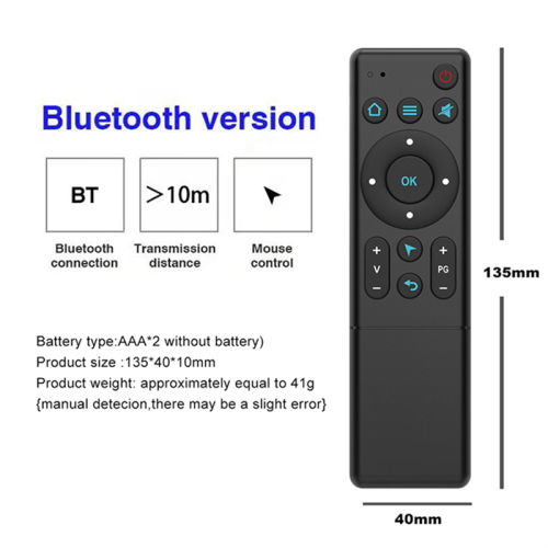 Control remoto de TV M5 Bluetooth 5.2 Air Mouse Control remoto ...