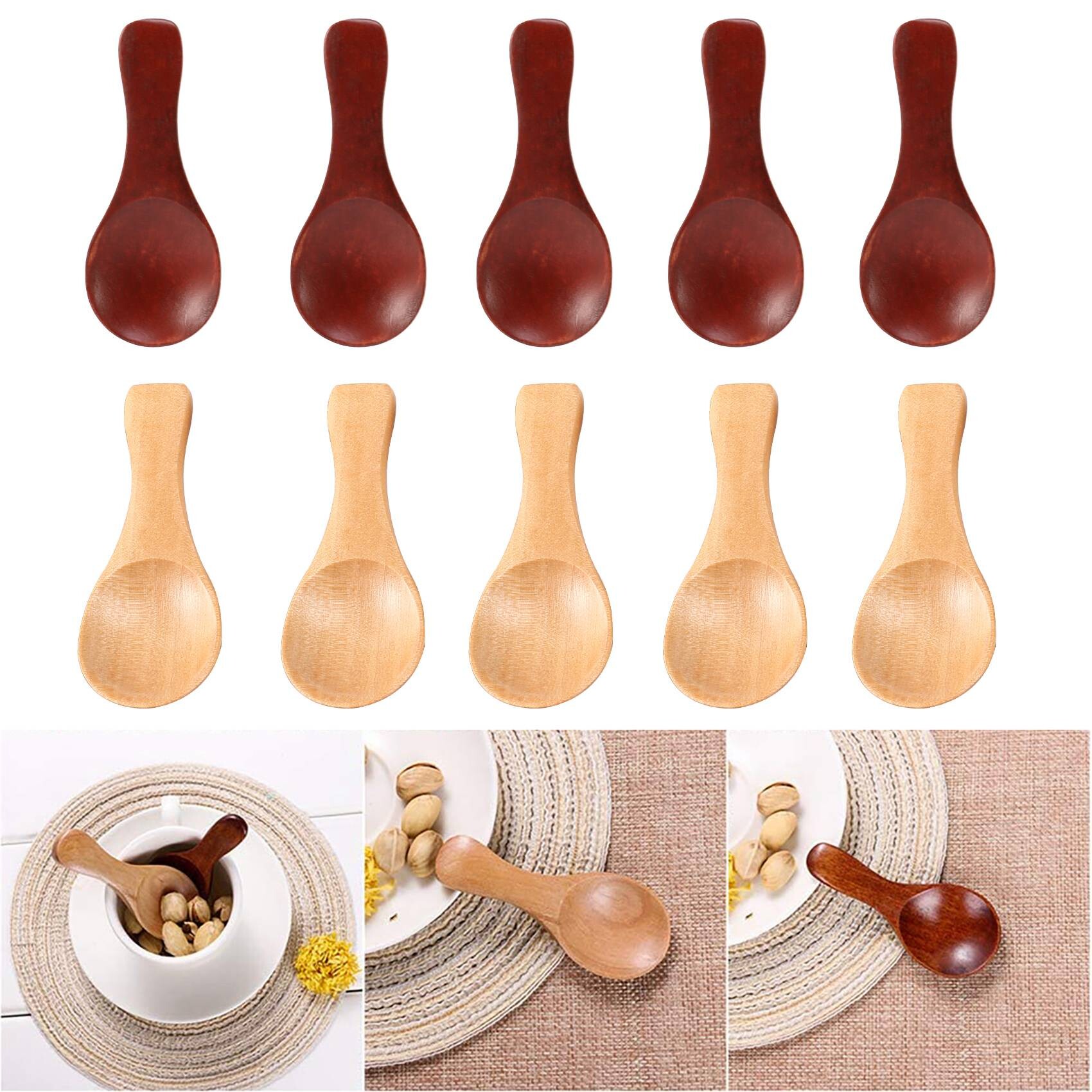 Wooden Spoons Mini Seasoning Sugar Seasoning Salt Honey Teaspoon on OnBuy