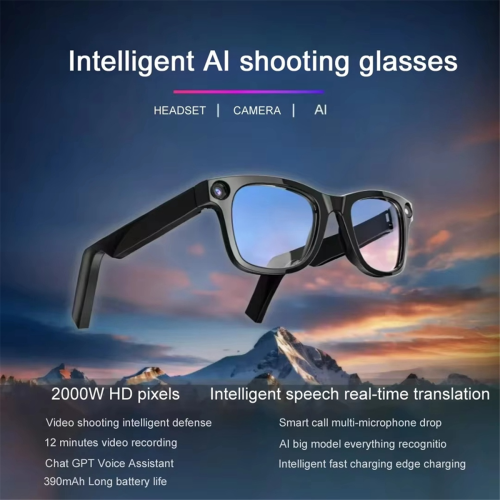 AI Glasses 500W HD Anti-Shake Camera Glasses Ai Translation Calls,A on ...