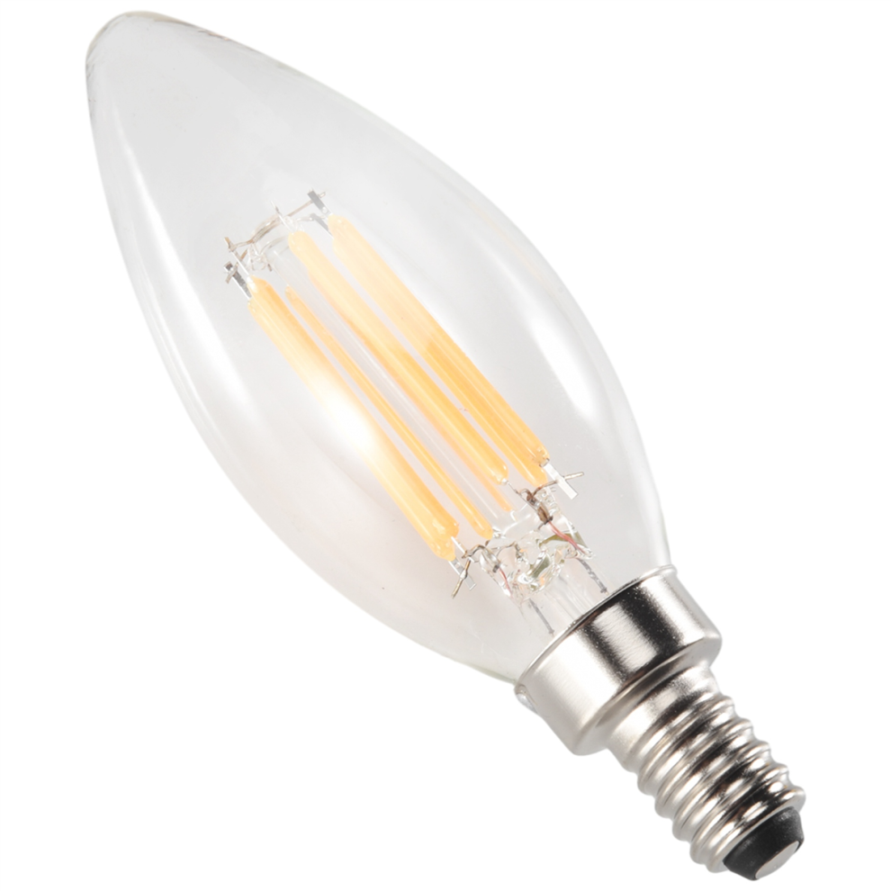 Bec LED E12 de 6W cu filament în formă de flacără de lumânare, 103,5 cm on OnBuy