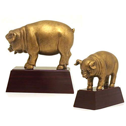 Decade Awards Sculpted Gold Pig Trophy, Small - BBQ Smoke Off ...
