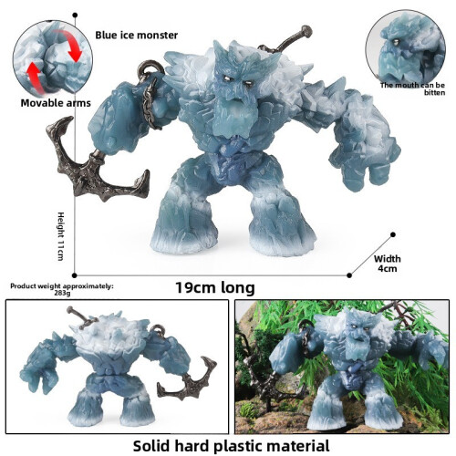 (Blue Ice Monster) Monster Ice Blue Figures Mythical Model Toy With ...