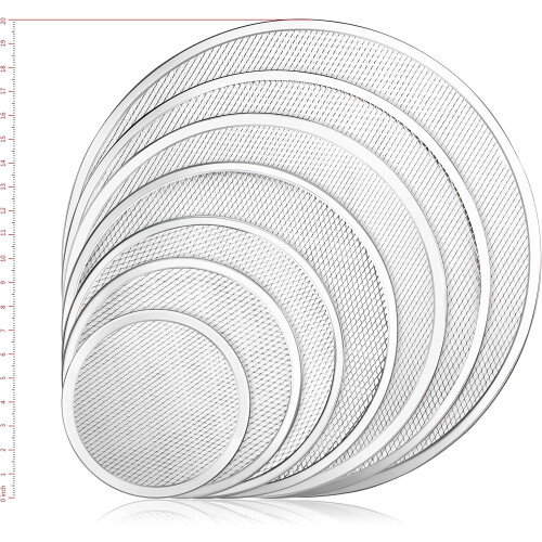 6 Pack Restaurant-Grade Aluminum Pizza Baking Screen for Baking 18-Inch ...