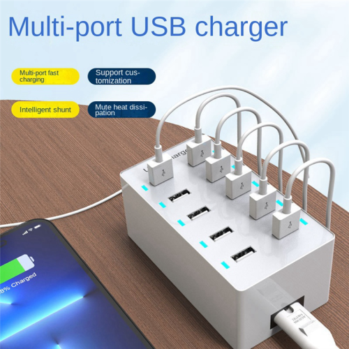 Cargador multipuerto USB de 50 W con concentrador de carga rápida de 10 puertos on OnBuy