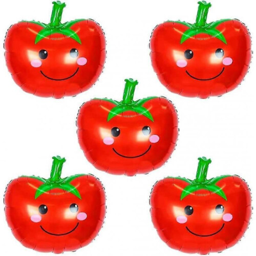 Tomato Balloons Vegetables Tomato Foil Mylar Balloons for Baby Shower ...