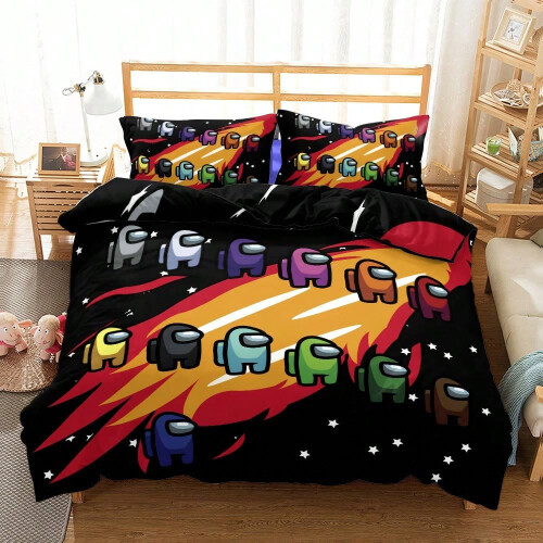 (513a2, British small 135x200) Among Us game digital print bedding set ...