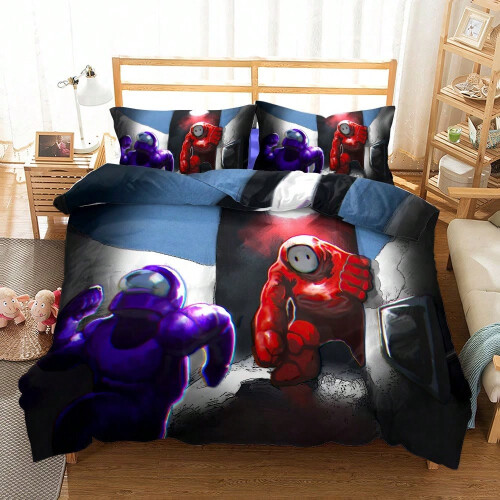 (513a11, British small 135x200) Among Us game digital print bedding set ...