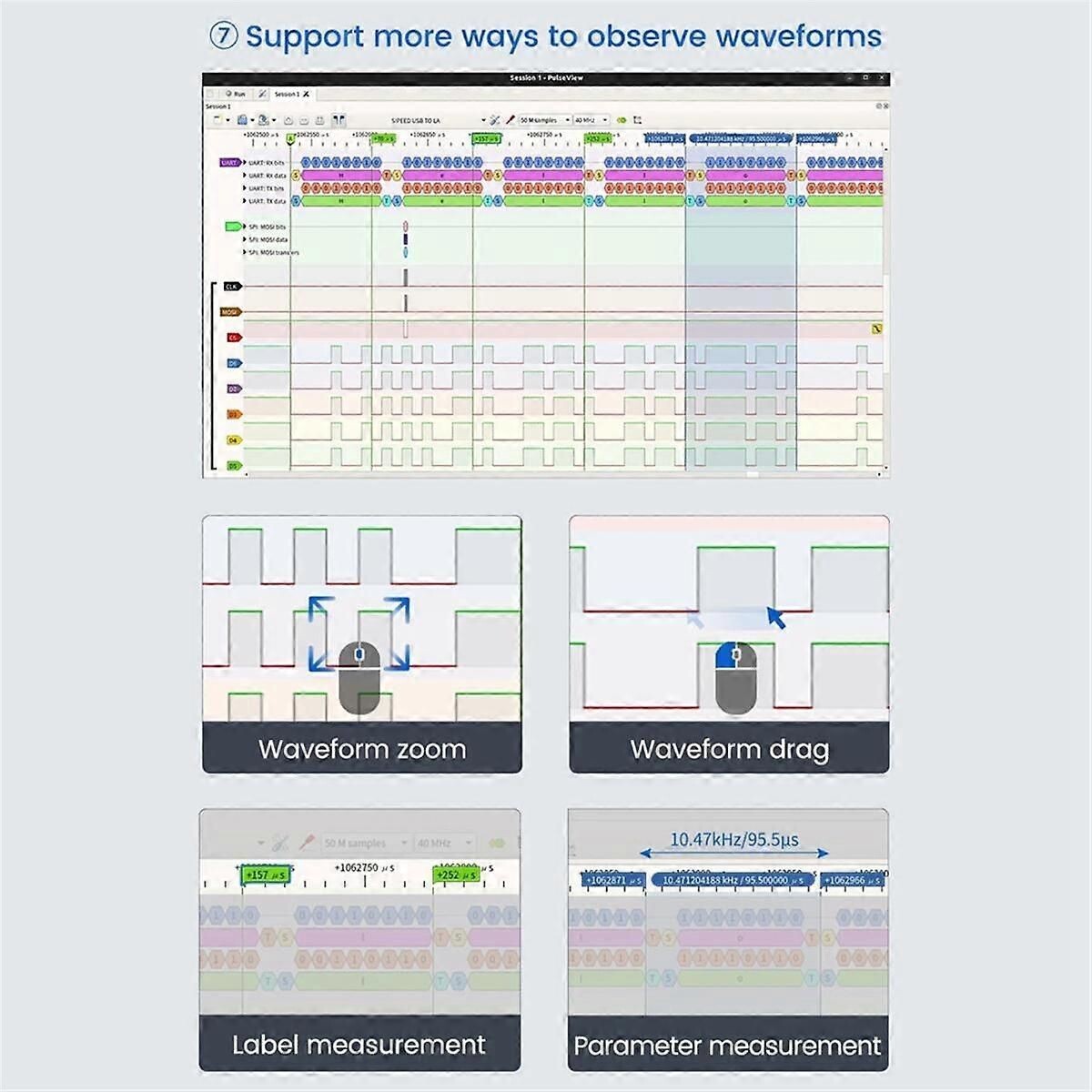 SLogic Combo 8 Slogic Analyzer DAPLink CKLink Debugger -työkalu CKLink ...