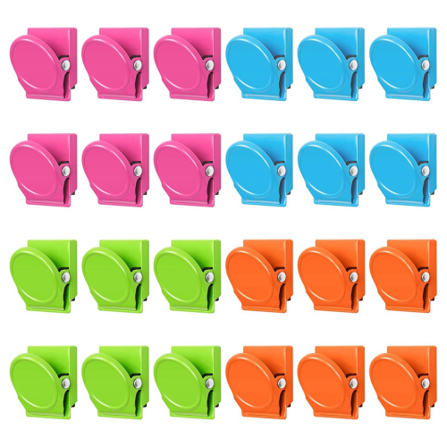 Clips magnéticos, 24 piezas, imán para nevera, pizarra blanca, Ma on OnBuy