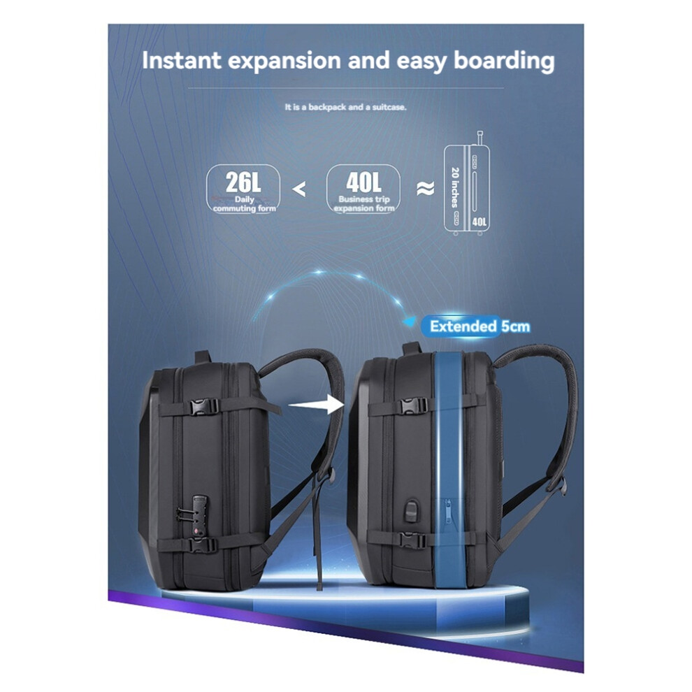 Hard Shell Laptop Backpack Waterproof Anti Theft C on OnBuy