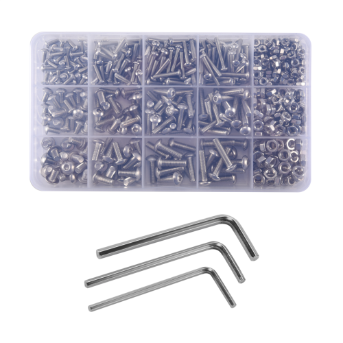 Kit de tornillos y tuercas, kit de máquina, 500 piezas M3 M5 Stain on OnBuy