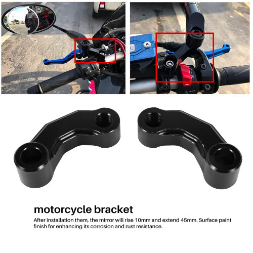 Motorcycle Mirror Riser Extension Bracket Adapter on OnBuy