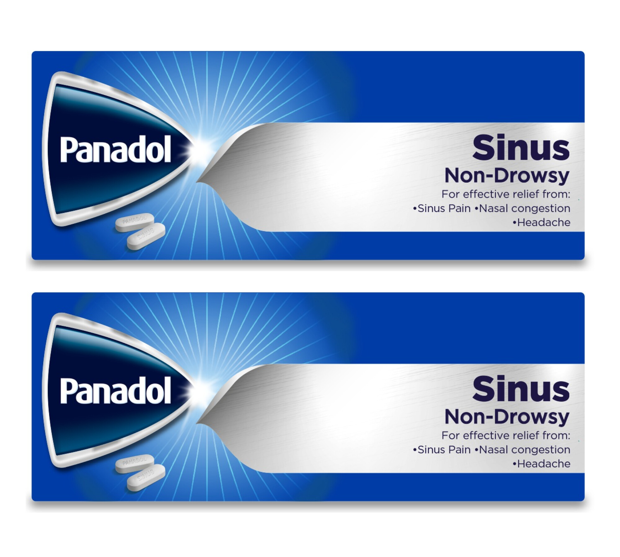 Panadol Sinus, Non Drowsy Sinus Pain Relief Reduces nasal congestion ...