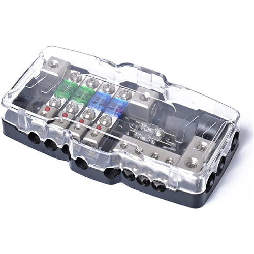 Mini Fuse Holder 2 in 4 Out Power Distribution Block Multi-Functional ...