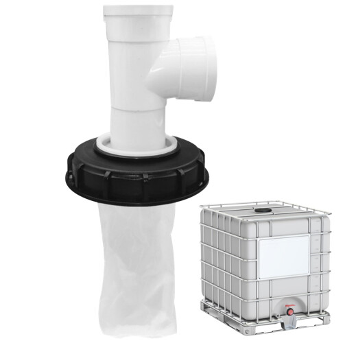 IBC cover, 163 mm IBC tank cover with mesh filter, THREEpass IBC hose ...