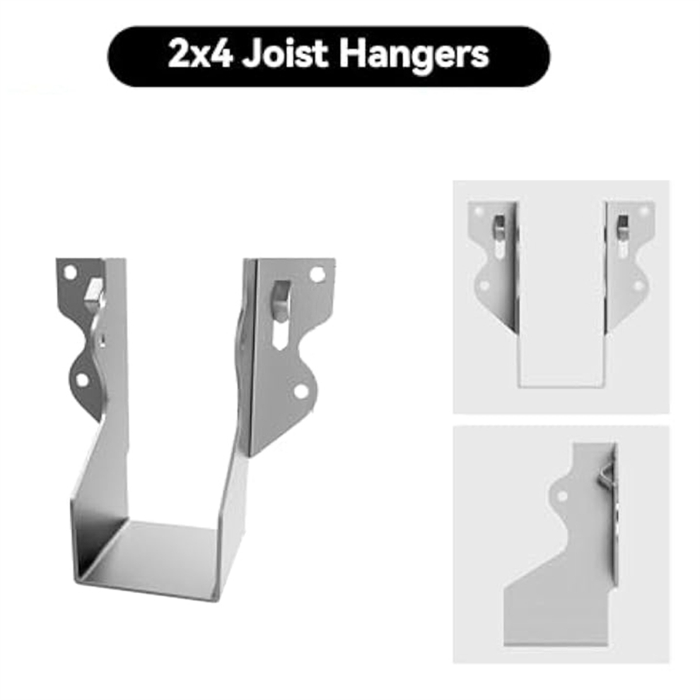 10Pcs Strong Tie Brackets LU24 2X4 Joist Hanger Galvanizing Face Mount ...