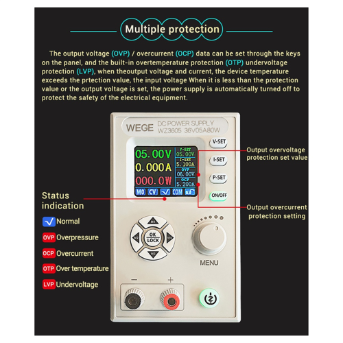 WZ3605 Anti-Backflow Adjustable Digital Control DC Power Supply 36V C ...